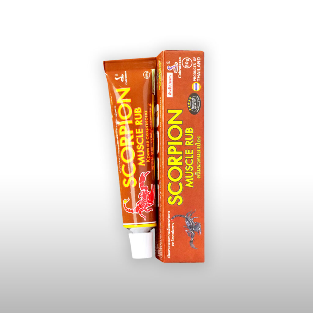 ครีมนวดแมงป่อง (Scorpion Muscle Rub) - Buakhao Herb